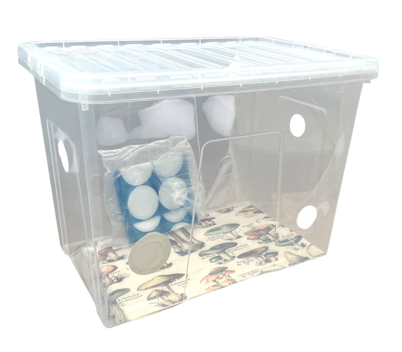 80L Mushroom Monotub with Stick-On Filter Patches | SporeBuddies